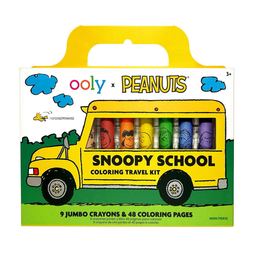Ooly x Peanuts: Snoopy School Coloring Travel Kit 9 Crayons & 48 Colou ...