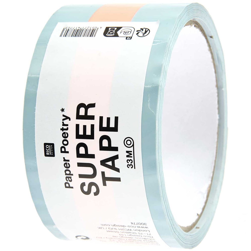 Paper Poetry: Parcel Tape Light Blue / Neon Orange — Fred Aldous