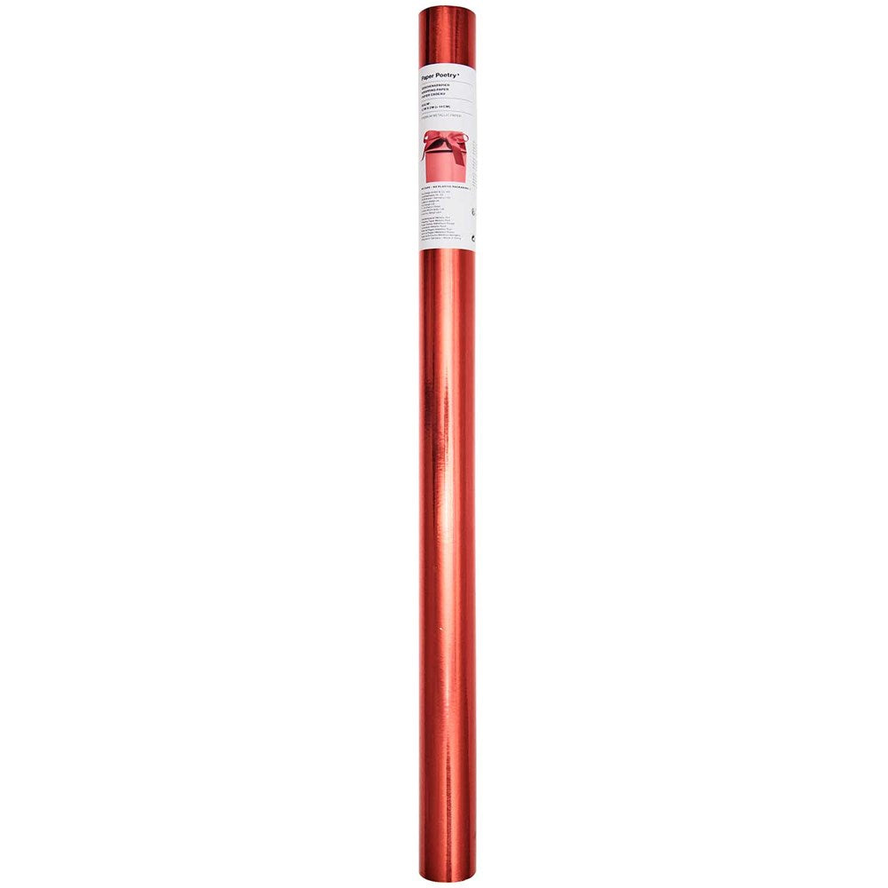 Paper Poetry Wrapping Paper Metallic Red — Fred Aldous