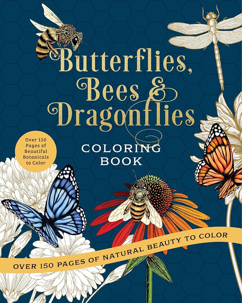 Butterflies, Bees & Dragonflies Coloring Book — Fred Aldous
