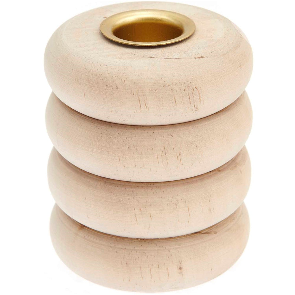 Rico - Wooden Candle Holder Rings - Large - 7X7X8Cm — Fred Aldous