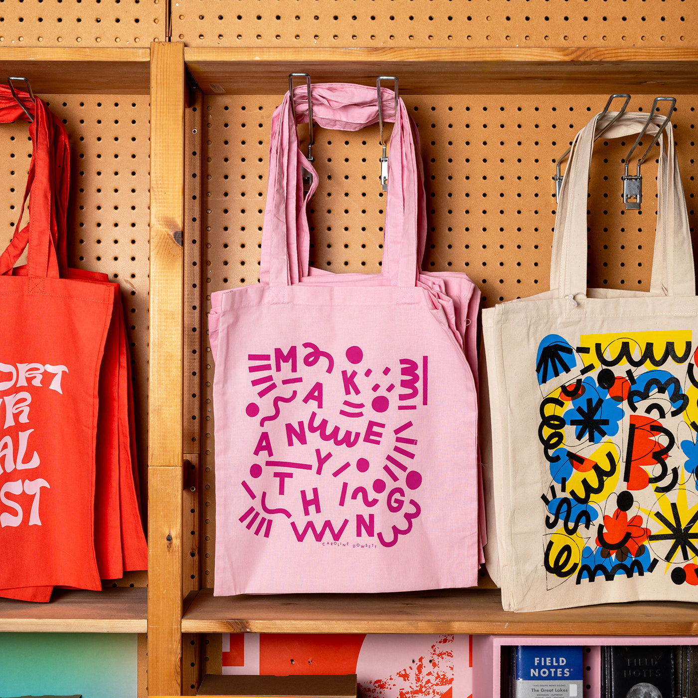 FA X Caroline Dowsett Screen Printed Tote Bag - Pink — Fred Aldous