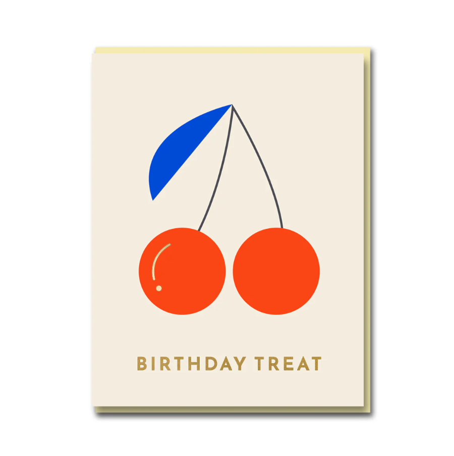 Sparkle and Spin Birthday Treat Cherries Card — Fred Aldous
