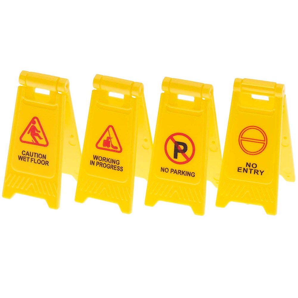 Rico Miniature Warning Signs, 4 pcs — Fred Aldous