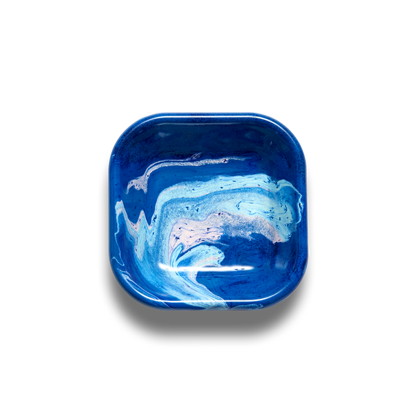 New Marble Square Dish 11x11x3cm Cobalt — Fred Aldous
