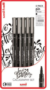 Uni PIN 5pc Blister Love Lettering PFP — Fred Aldous