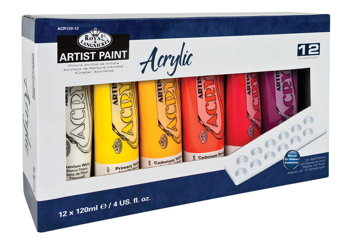 Essentials Acrylic Paint 120ml Set of 12 — Fred Aldous