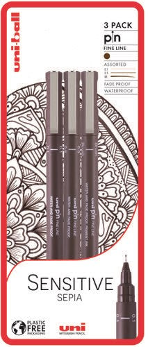 Uni PIN 3pc Blister Sensitive Sepia PFP — Fred Aldous